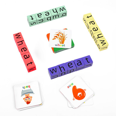 Wooden Blocks Spelling Game, Upgraded Matching Letter Alphabet Game ...