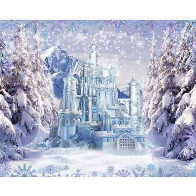 Caaerttply Winter Wonderland Castle Backdrop Photography Frozen Forest ...
