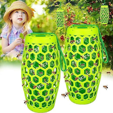 Wasp Traps Outdoor Hanging, Wasp Trap Bee Traps Catcher, Sticky Wasp ...