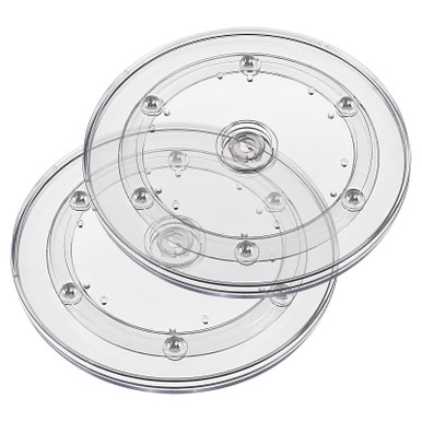 Jersvims 2Pcs 4 Inch Acrylic Turntable Platter, Transparent Turntable ...