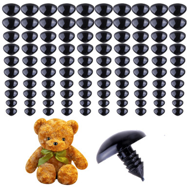 100 PCS Plastic Crochet Noses Bulk with Washers, Craft Doll Noses Teddy ...