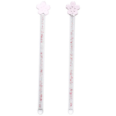 Toyvian 2pcs Glass Stirring Rod Reusable Coffee Stirring Swizzle Stick ...