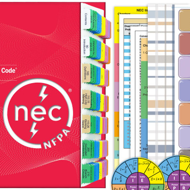 Upgraded 2023 National Electrical Code (NEC) Book Tabs, 140 Color-Coded ...