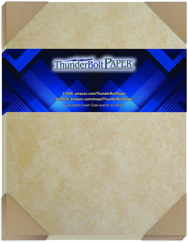 100 Old Age Parchment 65lb Cover Paper Sheets Cardstock Weight Colored ...