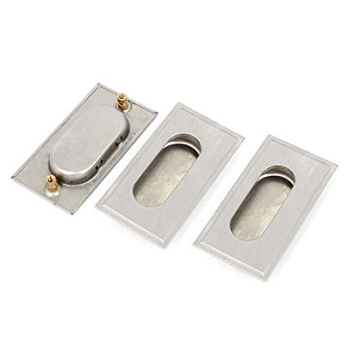 Uxcell Metal Cupboard Drawer Flush Pull Handle, 8cmx4.2cm, Silver Tone ...