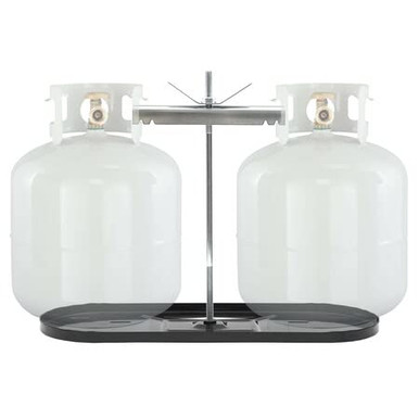 Dual RV Mounting Rack for 20 lb Propane Tanks - Compatible with Most RV ...
