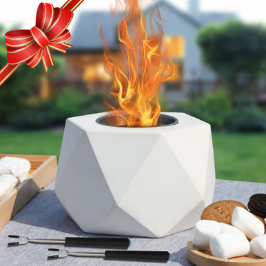 OneNY Tabletop Fire Pit, Portable Table Top Firepit Bowl, Indoor Fire ...