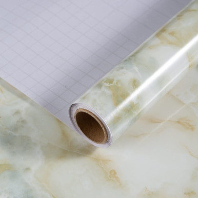 BAYYA Wide Green Marbled Contact Paper,24x197inch,Adhesive,Waterproof ...