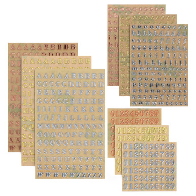 9 Sheets Small Letter Number Stickers, 3mm Letter Resin Stickers Mini ...