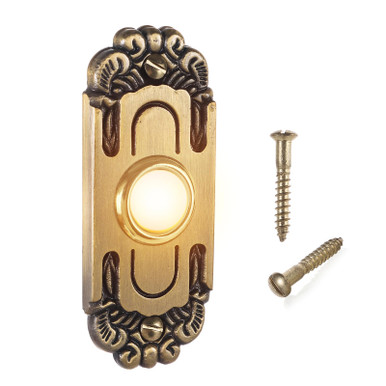 Heavy Duty Doorbell Button Metal Lighted Up Door Bell Wired Ringer Push ...