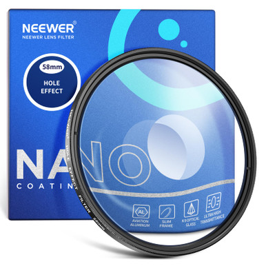NEEWER 58mm Spiral Halo Camera Lens Filter, Prism K9 Optical Glass ...