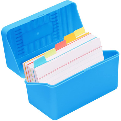 H4D 3x5 Index Card Holder with Dividers and Ruled Index Cards 100 Count ...