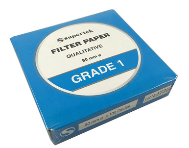 Filter Paper, Qualitative, Grade 1, 90 mm (Diameter) Pack of 100 sheets ...