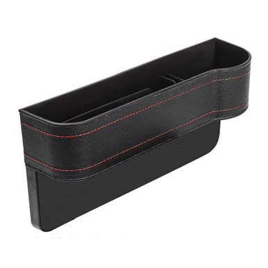 automotive bench seat consoles Car Seat Storage Box Black Leather Hard ...