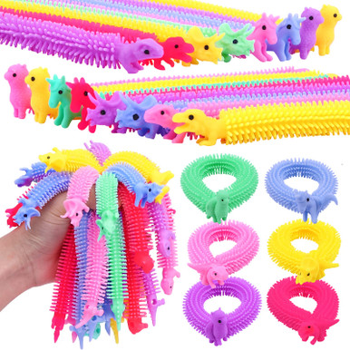 YUJUN 24PCS Stretchy Strings Fidget Toys, Colorful Sensory Worm Fidget ...