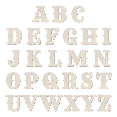 5 Inch Wooden Letters 76 Pieces Wood Letters for Crafts Unfinished Wood ...