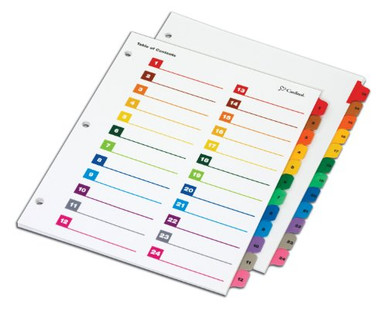 Cardinal by TOPS Products OneStep Printable Table of Contents and Index ...