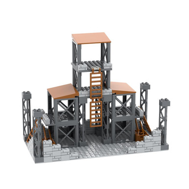 LDesign Military Base Outpost Tower Building Set WW2 Building Blocks ...