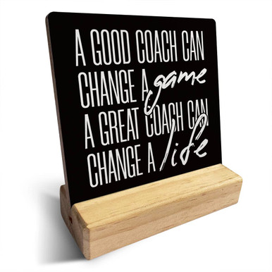 Coach Gift Country a Good Coach Can Change a Game Wooden Plaque Sign ...