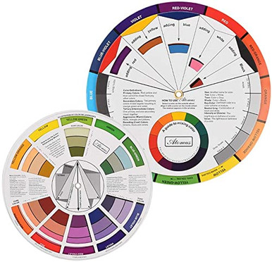 U-K Color Wheel Paper Mix Card Chromatic Circle Guide Supplies ...