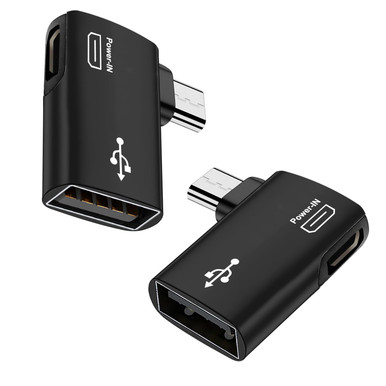 AreMe 2 Pack OTG Cable Adapter for Fire TV Stick 4K, 90 Degree Left and ...