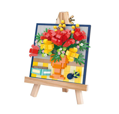 BDYDT Art Floral Rose Flowers Picture Micro Building Blocks Set(615 ...