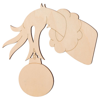 Grinch Hand Holding Ornament Unfinished Wood Cutout, DIY Christmas ...