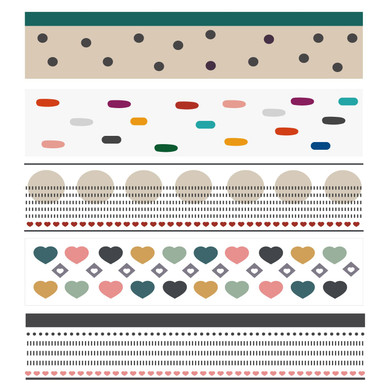 80 Ft Boho Bulletin Board Borders Color Dots Heart Themed Decoration ...