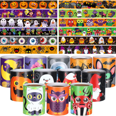 12 Rolls 197 feet Halloween Bulletin Board Borders Trim Assorted ...