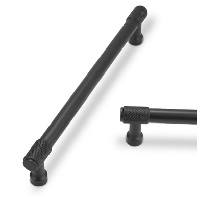 BUKOBYHE 10 Pack 7.5Inch Kitchen Cabinet Handles Matte Black Knurled ...