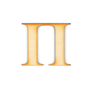 2 Pack Official Greek Wooden Letters for Crafts, Pi - 2" Classic Font ...