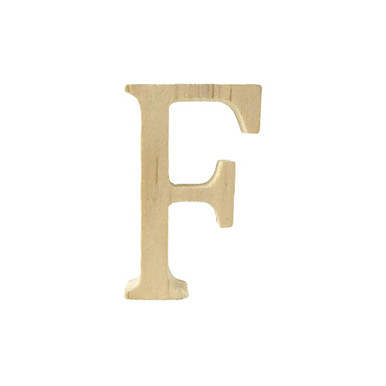 Homeford Pine Standing Wood Letter F, 2-Inch, 3-Count - Warehousesoverstock