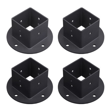 Wpbhk 4Pcs Floor Flange 2x2 Post Anchor Base Heavy Duty Solid Square ...