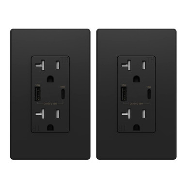 ELEGRP USB C Wall Outlet, 36W PD2.0 Power Delivery USB Outlets ...