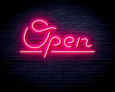 ADVPRO Open Sign Flex Silicone LED Neon Sign - Pink - st16s32-fnu0078-k ...