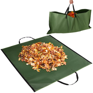 TOBWOLF 56x56in Oxford Leaf Tarp for Collecting Leaves, 2 IN 1 Heavy ...