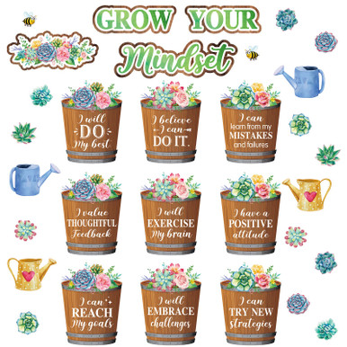Sepamoon 71 Pack Rustic Bloom Succulents Potted Cutouts Grow Your