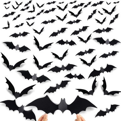 Halloween Bats 4 Size Bats Wall Decor Halloween Decorations Indoor,122 ...