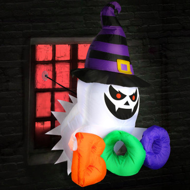 SURCVIO 4 FT Halloween Inflatable Decorations Boo Witch Broke Out from ...