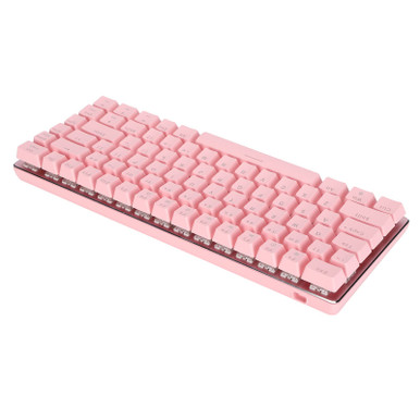 Luqeeg 82 Keys Mechanical Keyboard, Red Axis Pink Keyboard, White Light ...