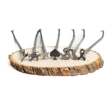 1" Assorted Characters Mini Steel Branding Irons Kit for Hats, Wood ...