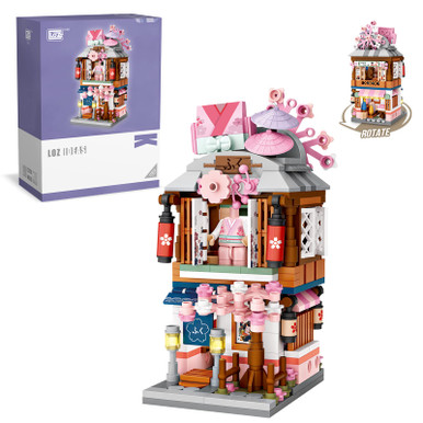 libergarden Japanese Street View Shop Bricks MOC Construction Toy, Mini DIY Building Blocks ...