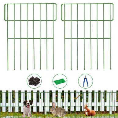 10 Pack Animal Barrier Fence, 1.52in Spike Spacing No Dig Fence 10.8ft ...