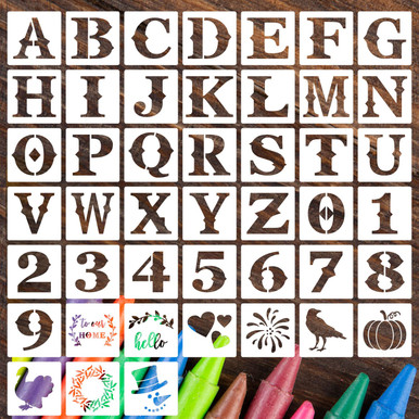 4 Inch Letter Stencils Number Stencil Reusable Alphabet Stencils Craft ...