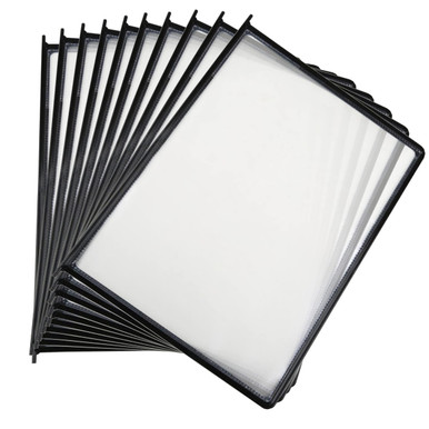 M&T Displays Poster Pocket for Reference Organizer Double-Sided Black 8 ...