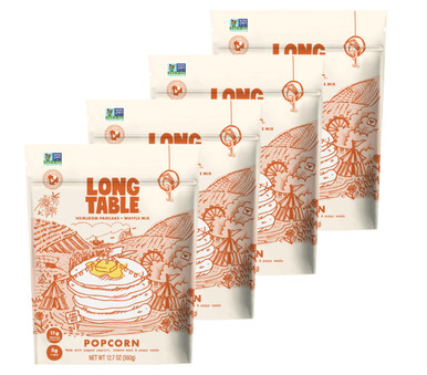 Long Table Popcorn Pancake & Waffle Mix - High Protein - High Fiber ...