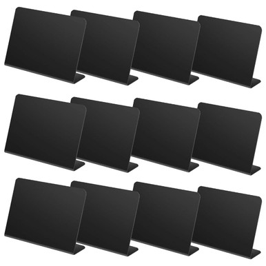 12 Pcs L-Shaped Mini Chalkboard Signs Acrylic Chalkboard Buffet Tags ...