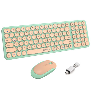 Mobifice Wireless Keyboard and Mouse 2.4GHz USB Ultra-Thin Cordless ...