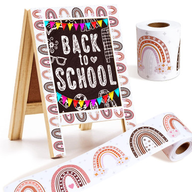 Palksky Boho Classroom Bulletin Board Borders, 66ft Rainbow Borders for ...