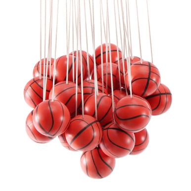 Pllieay 30 Pieces 27mm Bouncy Balls, Basketball Bouncy Balls with ...